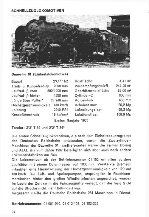 Webseiten für Dampf-Soundfreaks - Baureihe 01